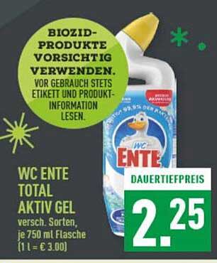 Wc Ente Total Aktiv Gel Angebot bei Marktkauf - ProspektGuru.de
