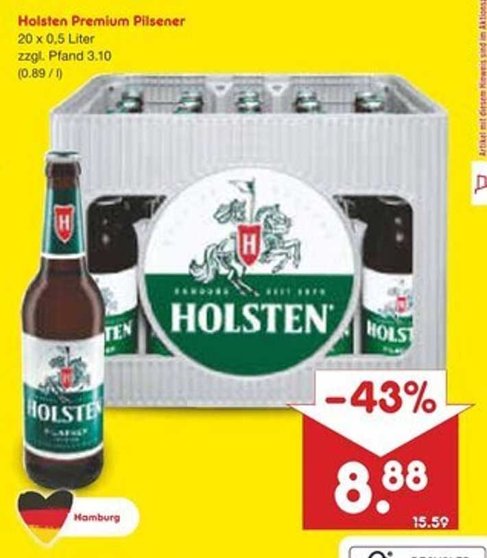 Holsten Premium Pilsener 20 X 0,5 Liter Angebot bei Netto Marken ...