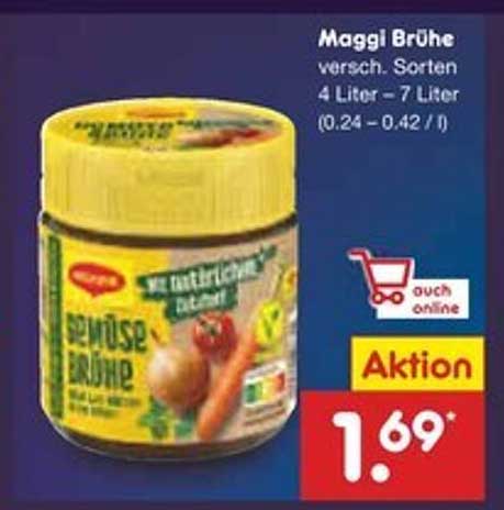 Maggi Brühe Verschiedene Sorten 4 Liter – 7 Liter Angebot bei Netto ...