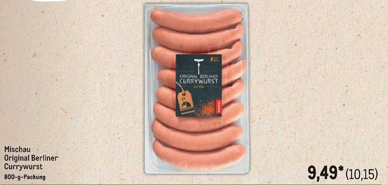 Pleus Currywurst - 1,6 Kg Packung Mit 10 X 160 G Angebot bei METRO ...