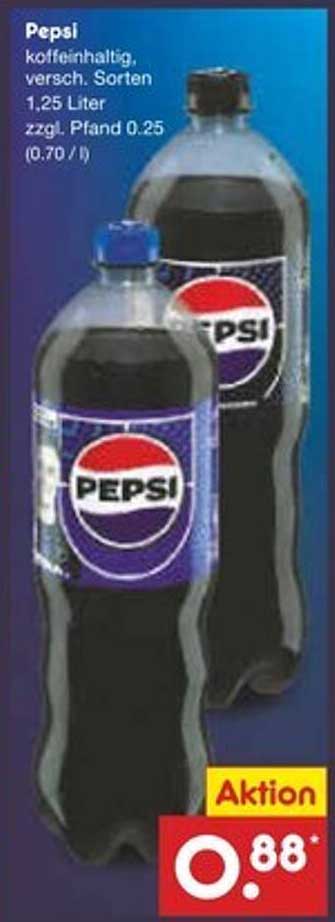 Pepsi 1,25 Liter - Koffeinhaltige Erfrischungsgetränke In Verschiedenen ...