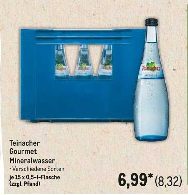 Teinacher Gourmet Mineralwasser - Verschiedene Sorten Angebot bei METRO ...