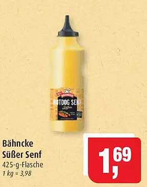 Bähncke Süßer Senf Angebot bei Markant - ProspektGuru.de