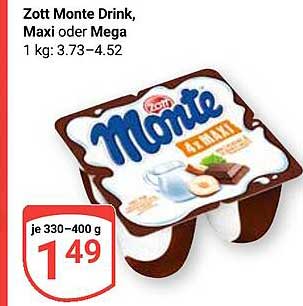 Zott Monte Drink, Maxi Oder Mega Angebot bei Globus - ProspektGuru.de