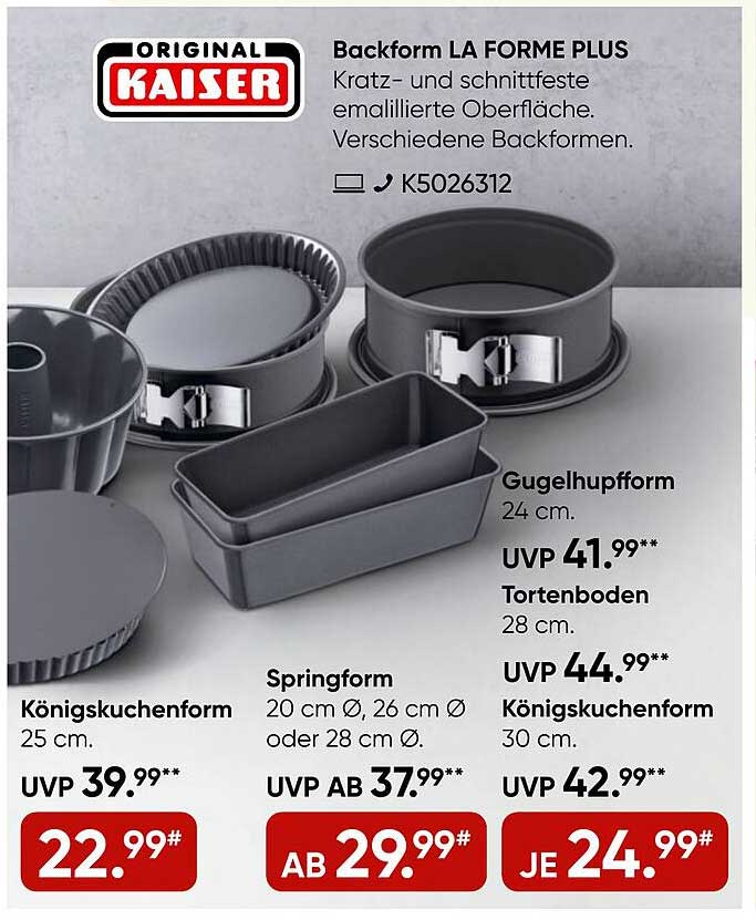 Backform La Forme Plus Von Original Kaiser Angebot bei Galeria