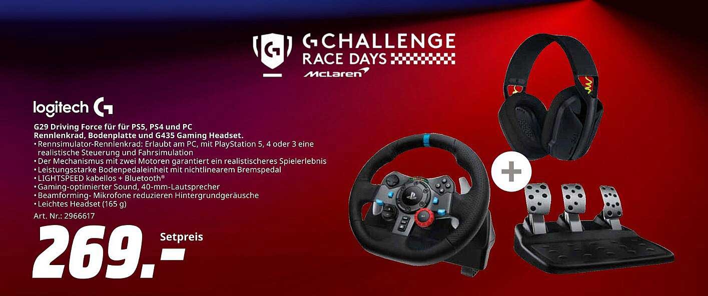 Logitech G29 Driving Force Racing Wheel Set Für Ps5, Ps4 Und Pc Angebot ...