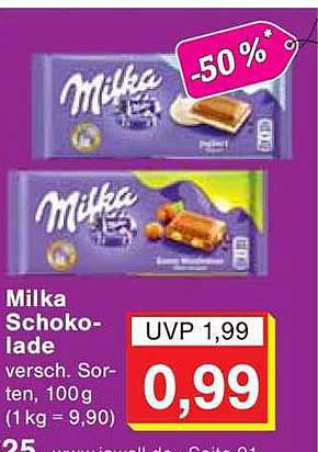 Milka Schokolade - Verschiedene Sorten, 100 G Angebot bei Jawoll