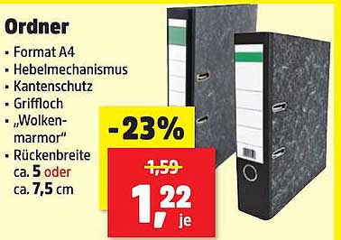 Ordner A4 Mit Hebelmechanismus Und Kantenschutz Angebot bei Thomas ...