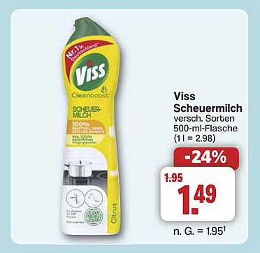 Viss Scheuermilch 500-Ml-Flasche - Nur Für Kurze Zeit! Angebot bei ...