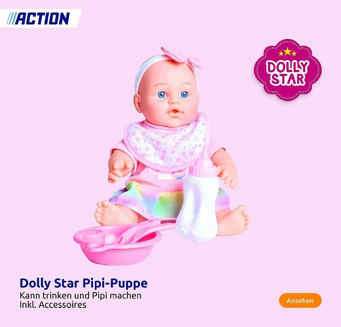 Dolly Star Pipi-Puppe Angebot bei Action
