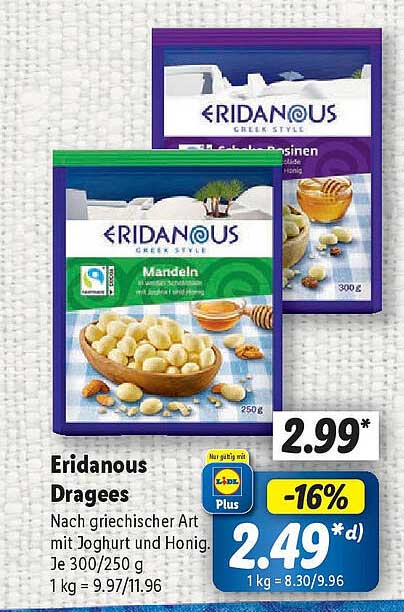 Eridanous Dragees Angebot bei Lidl