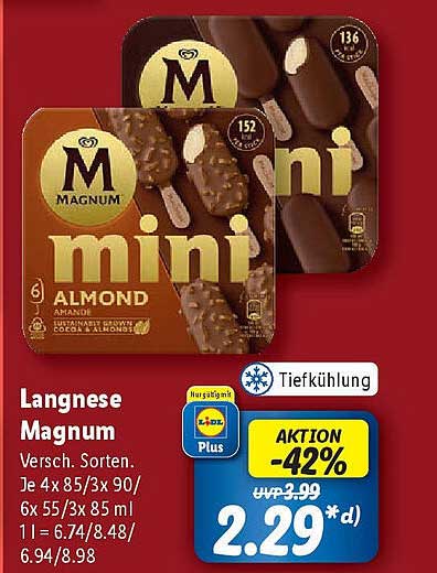 Magnum Mini Almond Angebot bei Lidl