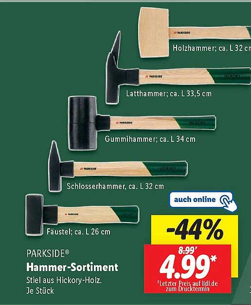 Parkside® Hammer-Sortiment Angebot bei Lidl