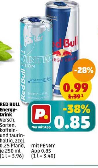 Red Bull Energy-Drink Angebot bei Penny