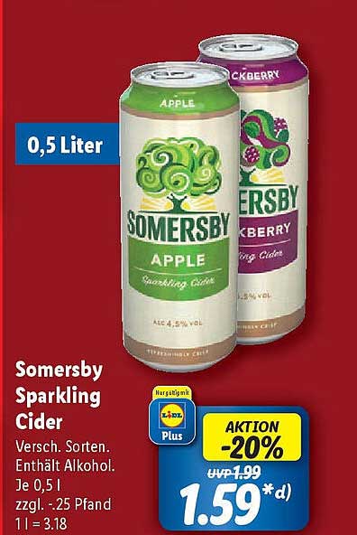 Somersby Sparkling Cider Angebot bei Lidl