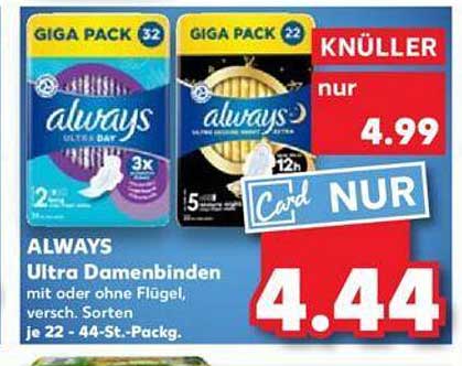 Always Ultra Damenbinden Angebot bei Kaufland