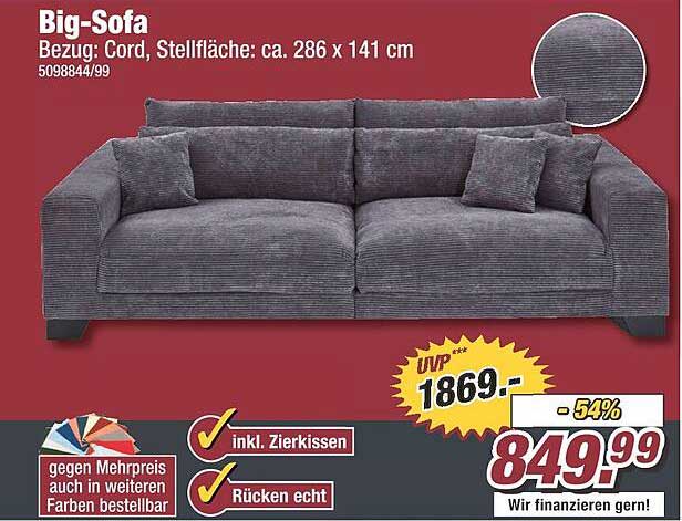 Big-Sofa Angebot bei Poco