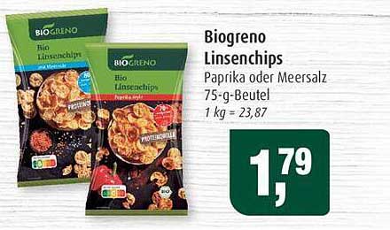 Biogreno Linsenchips Angebot bei Markant