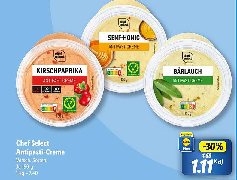 Chef Select Antipasti-Creme Angebot bei Lidl