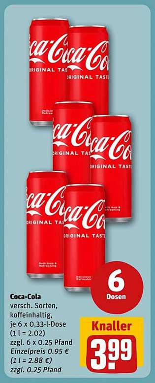 Coca-Cola 6 Dosen Angebot bei REWE Center