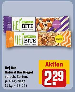 Hej Bar Natural Bar Riegel Angebot bei REWE Center