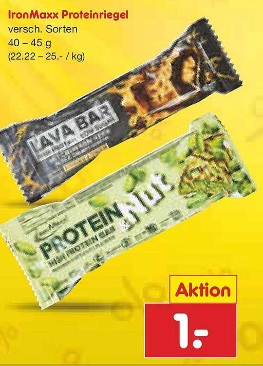 Ironmaxx Proteinriegel Angebot bei Netto Marken-Discount