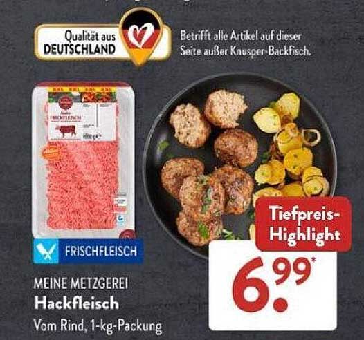 Meine Metzgerie Hackfleisch Angebot bei Aldi Süd - ProspektGuru.de