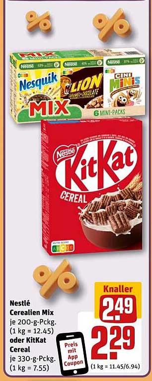 Nestlé Cerealien Mix Angebot bei REWE Center - ProspektGuru.de