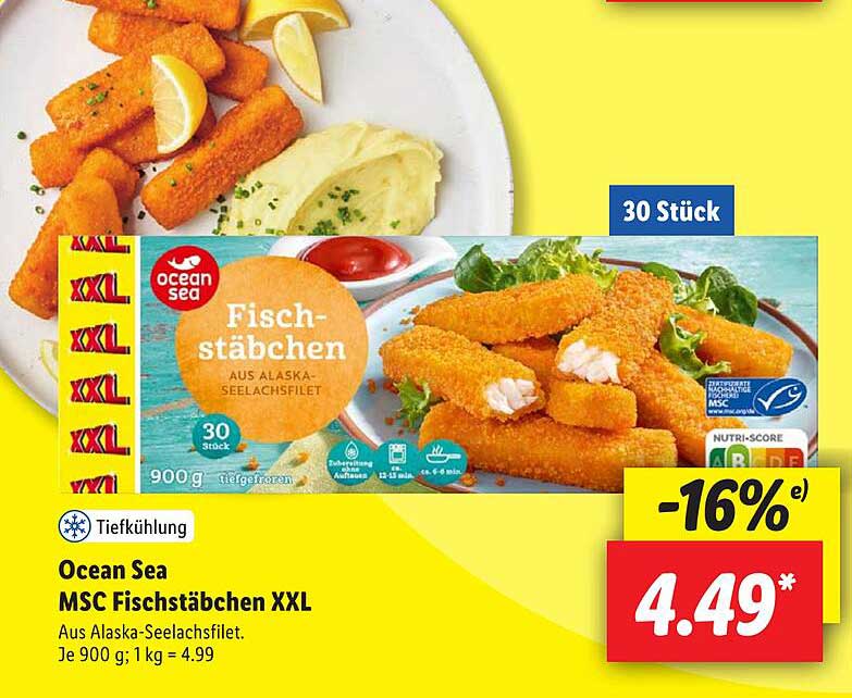 Ocean Sea Msc Fischstäbchen Xxl Angebot bei Lidl