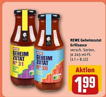 Rewe Geheimzutat Grill Sauce Angebot bei REWE Center