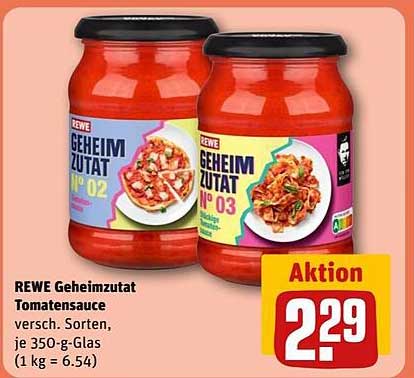 Rewe Geheimzutat Tomatensauce Angebot bei REWE Center - ProspektGuru.de