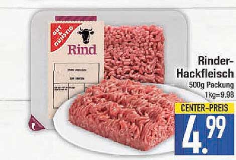 Rinder-Hackfleisch Angebot bei E-Center - ProspektGuru.de