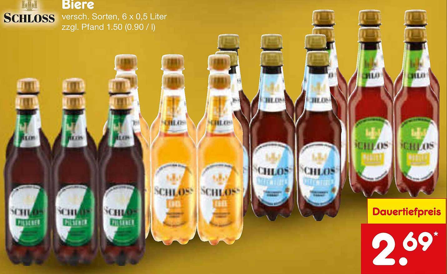 Schloss Biere Angebot bei Netto Marken-Discount - ProspektGuru.de