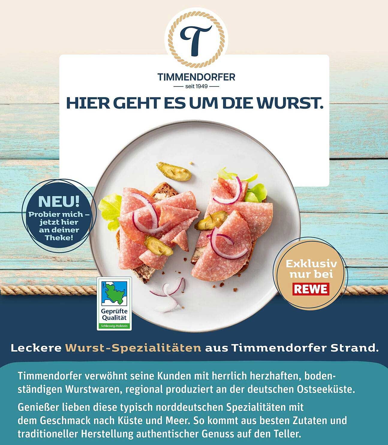 Timmendorfer Wurst-Spezialitäten Angebot bei REWE Center