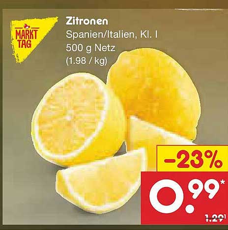 Zitronen Angebot bei Netto Marken-Discount - ProspektGuru.de