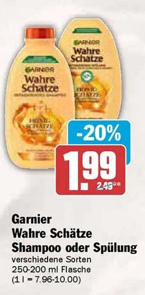 Garnier Wahre Schätze Shampoo Oder Spülung 250-200 Ml Flasche Angebot bei Hit - ProspektGuru.de