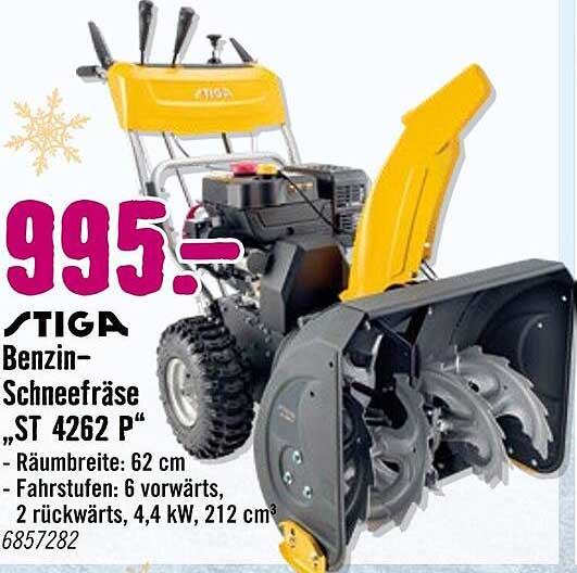 Stiga Benzin-Schneefräse "St 4262 P" Angebot bei Hornbach - ProspektGuru.de
