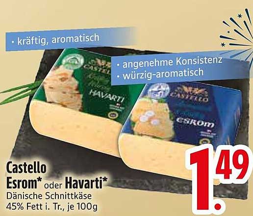Castello Esrom* Oder Havarti* Angebot bei Edeka