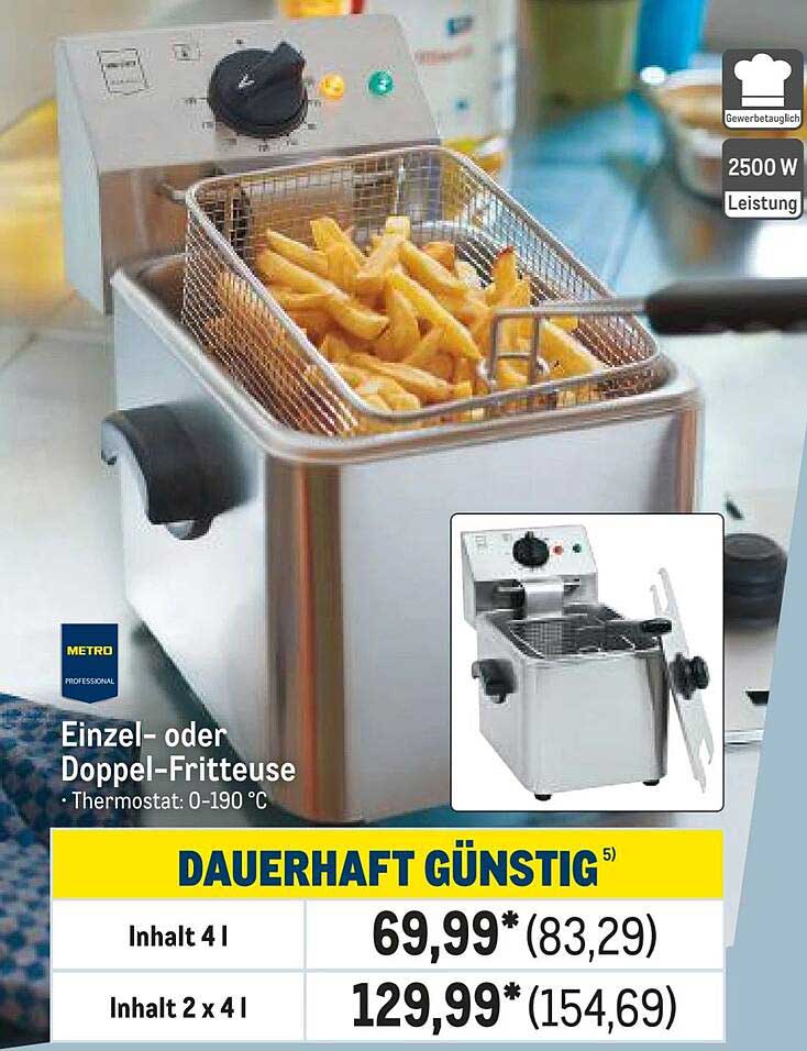 Einzel- Oder Doppel-Fritteuse Angebot bei METRO - ProspektGuru.de