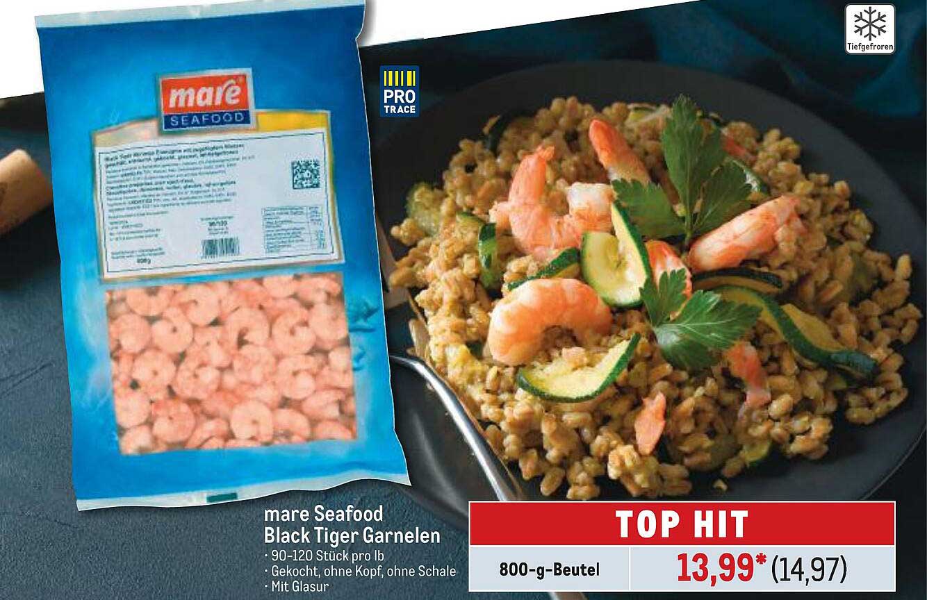 Mare Seafood Black Tiger Garnelen Angebot bei METRO