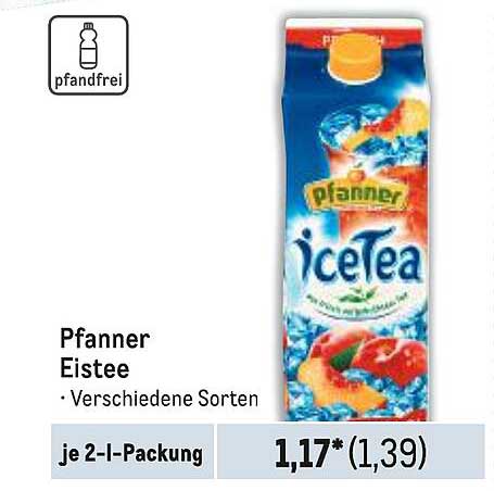 Pfanner Eistee Angebot bei METRO