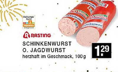 Schinkenwurst O. Jagdwurst Angebot bei Edeka