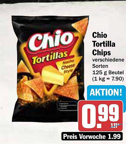 Chio Tortilla Chips - Verschiedene Sorten 125 G Beutel Angebot bei AEZ ...