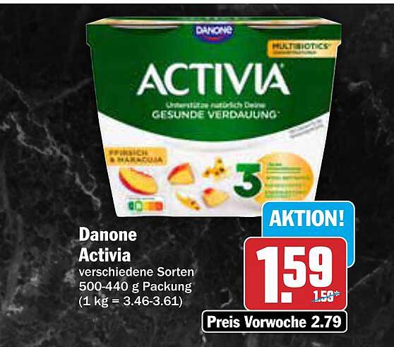 Danone Activia - Verschiedene Sorten 500-440 G Packung Angebot bei AEZ ...