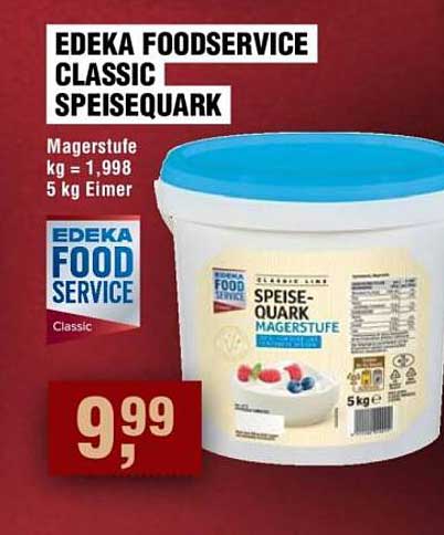 Edeka Food Service Classic Speisequark 5 Kg Angebot bei Handelshof ...