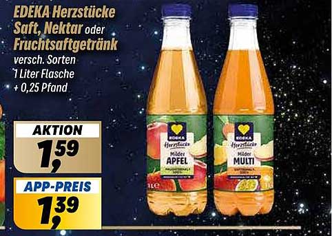 Edeka Herzstücke Fruchtsaft Oder Nektar, Verschiedene Sorten, 1 L ...
