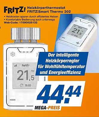 Fritz! Heizkörperthermostat Fritz!Smart Thermo 302 Angebot bei Expert ...