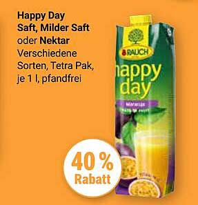 Happy Day Saft Oder Nektar Verschiedene Sorten 1-Liter-Packung Angebot ...