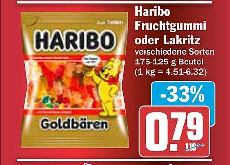 Haribo Fruchtgummi Oder Lakritz, Versch. Sorten Angebot bei Edeka ...