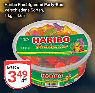 Haribo Fruchtgummi Party-Box, 750 G Angebot bei Globus - ProspektGuru.de